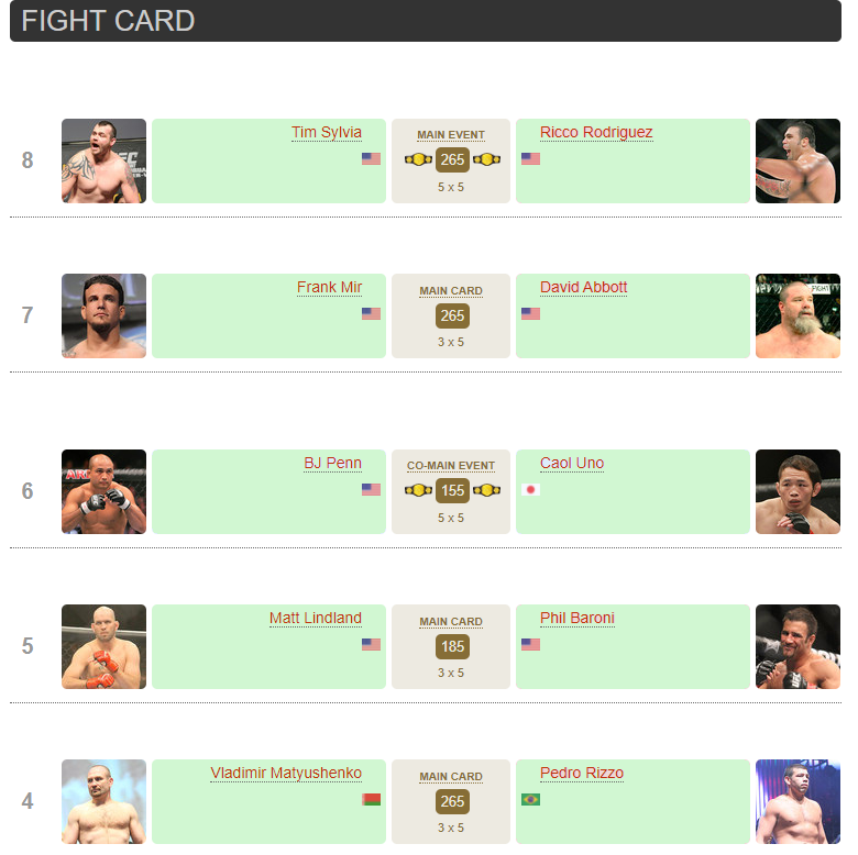 UFC - ULTIMATE FIGHTING CHAMPIONSHIP 41