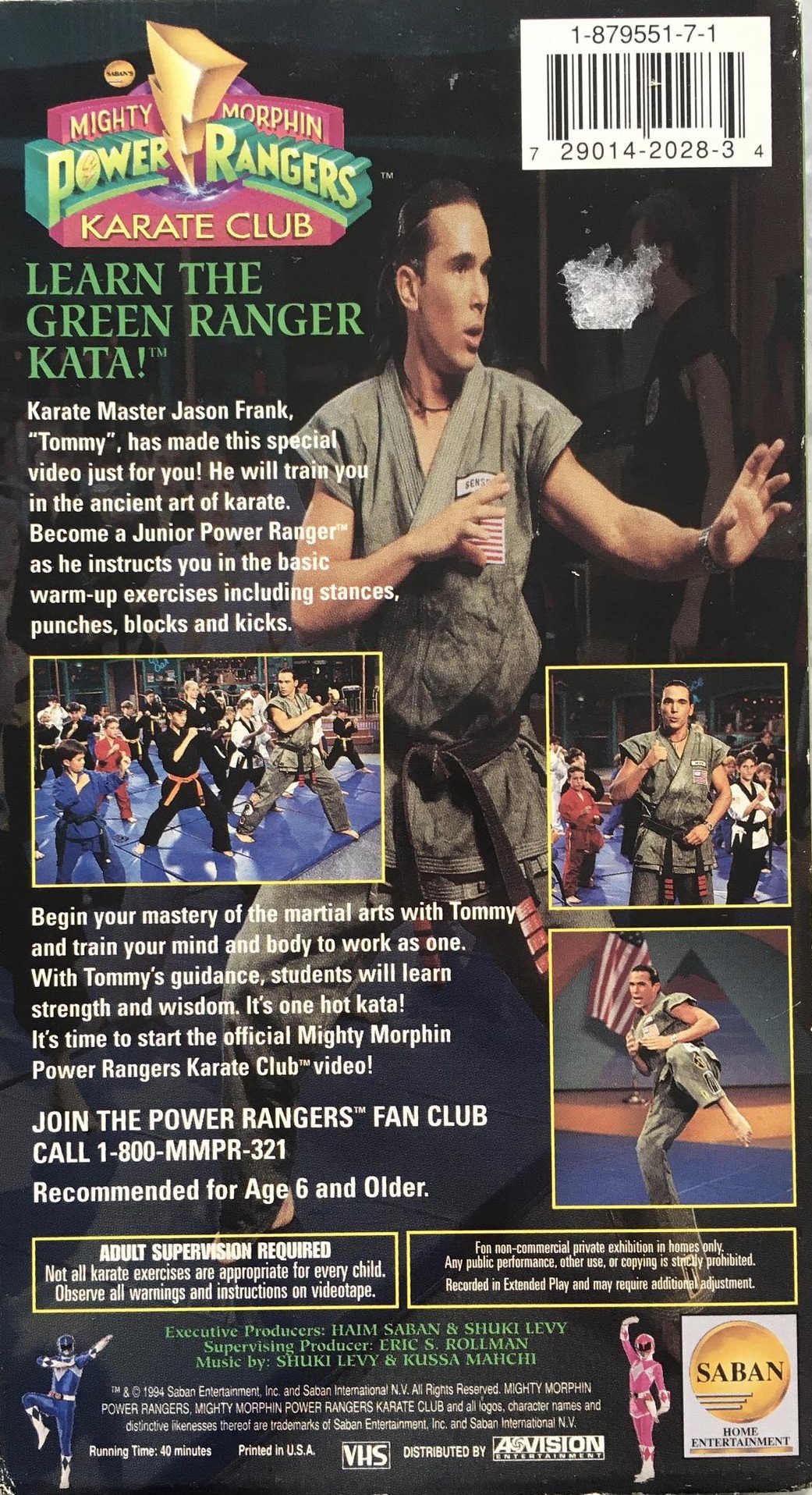 JASON DAVID TOMMY - MIGHTY MORPHIN POWER RANGERS KARATE CLUB - THE ...