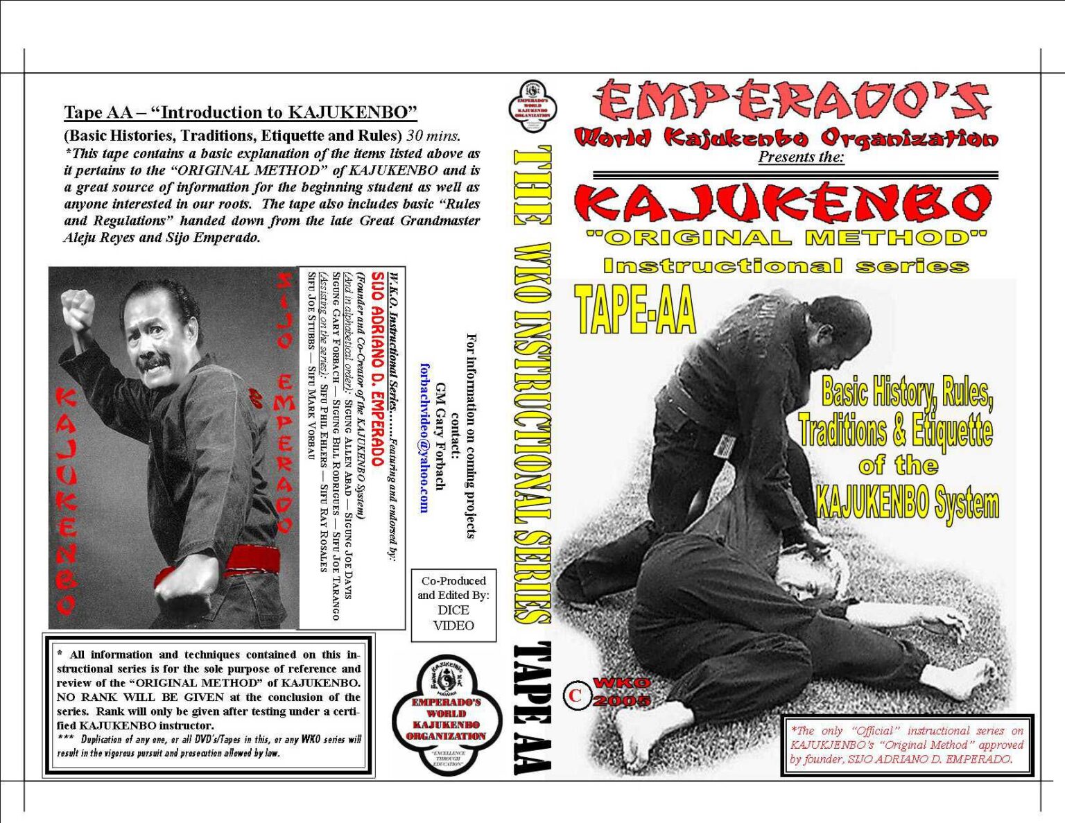WKO KAJUKENBO ORIGINAL METHOD - BASIC HISTORY - TRADITIONS - ETIQUETTE ...
